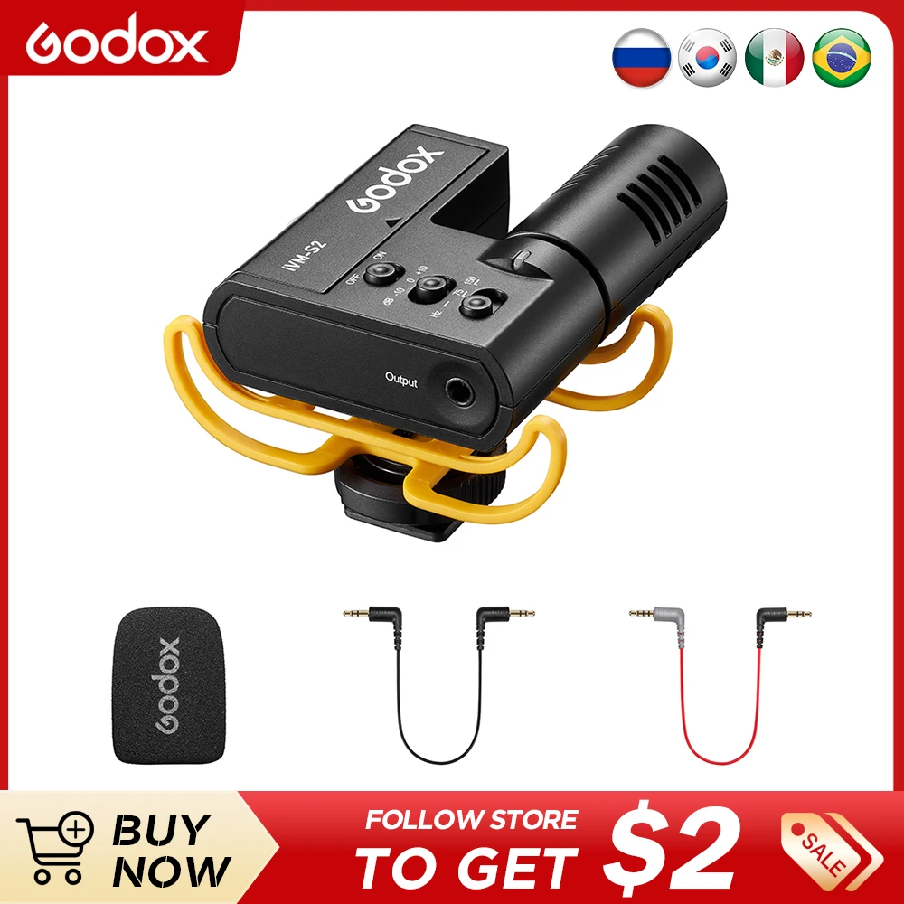 Godox-Ivm-S2-Microphone-Mobile-Phone-Micro-Slr-Camera-Mic-Living ...