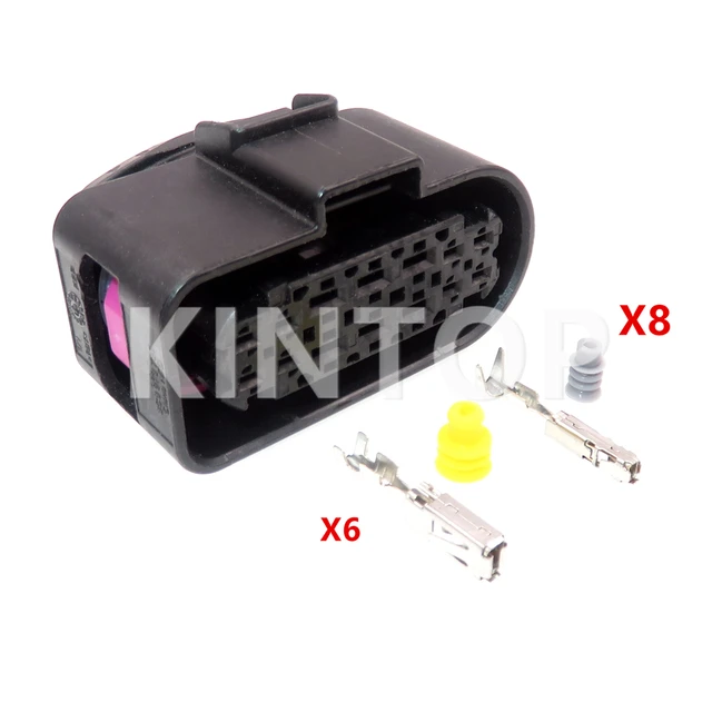 1 Set 14 Pins Auto Electrical Connector Car LED Light Lamp Waterproof ...