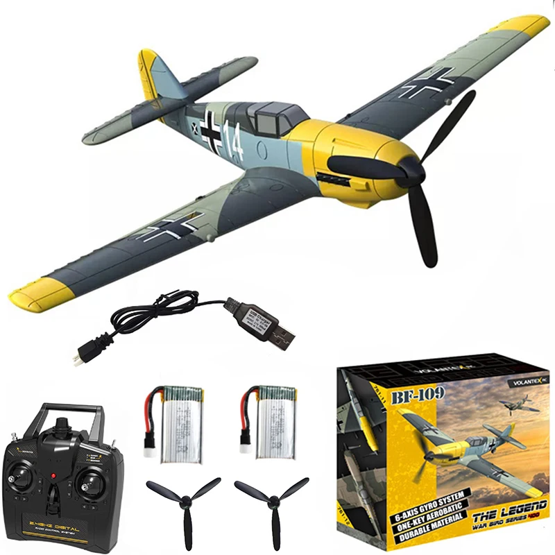 Volantex Remote Control Airplane BF109 2.4GHz 4CH 400mm Wingspan One ...