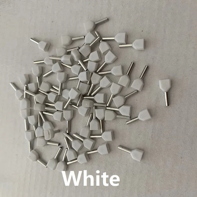 20/50/100PCS Dual Wires 2x(0.5mm²~16mm²) Copper Insulated Ferrules Cord ...