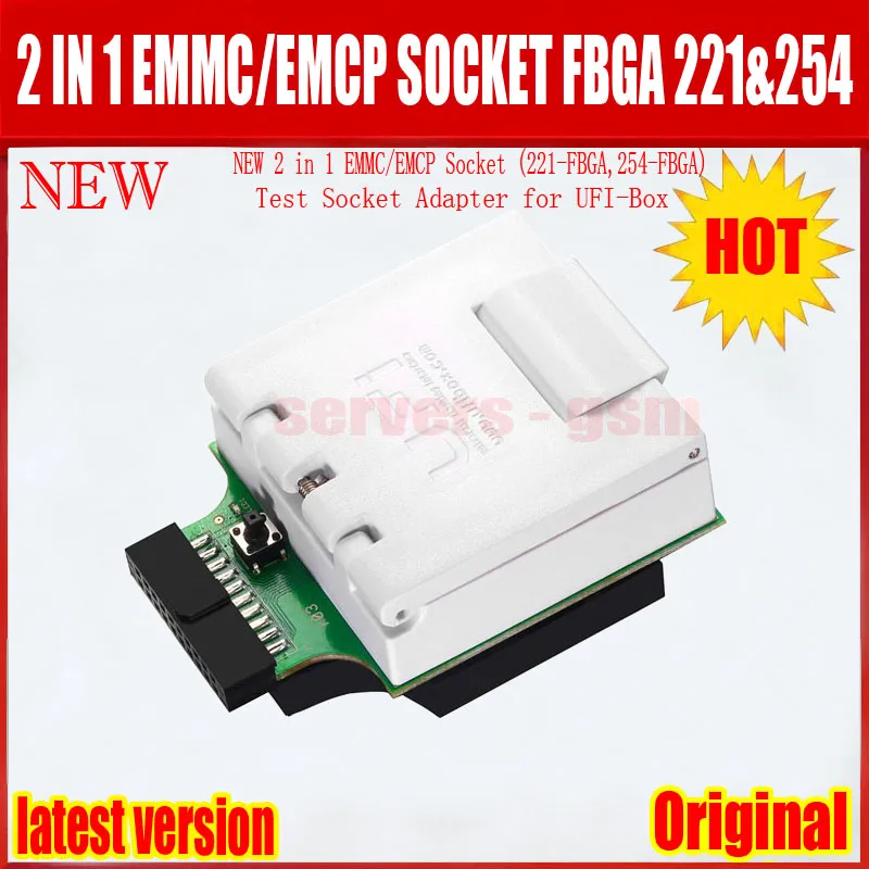 2023 UFI 박스 작업용 2 인 1 소켓 어댑터, UFi EMMC/EMCP, FBGA 221,254, 신제품 ...