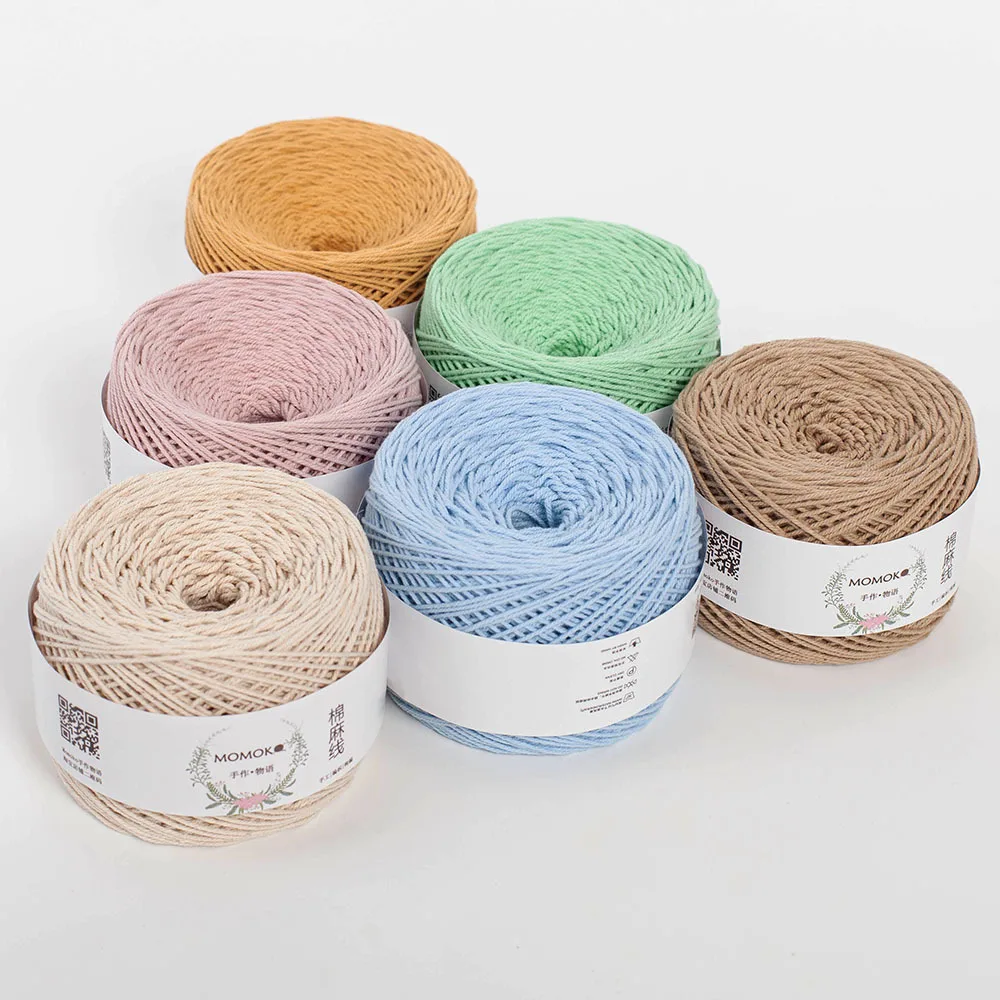 100G-Lot-Hand-Woven-Cotton-9-Strands-Twine-DIY-Wool-Crochet-Thread-Bag ...