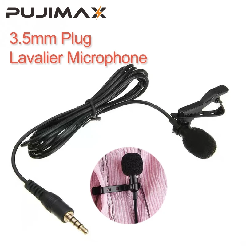 PUJIMAX 3.5 mm Mini Lavalier Microphone For Radio Smartphone Mic ...