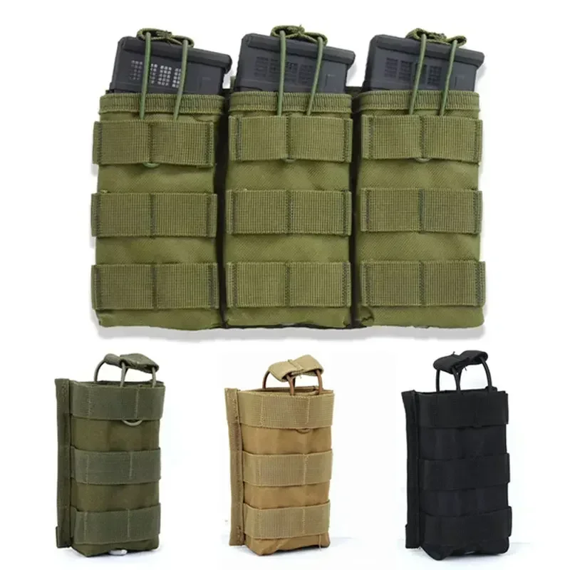 Outdoor Tactical Magazine Molle Pouches AK AR Hunting Rifle Pistol Ammo ...