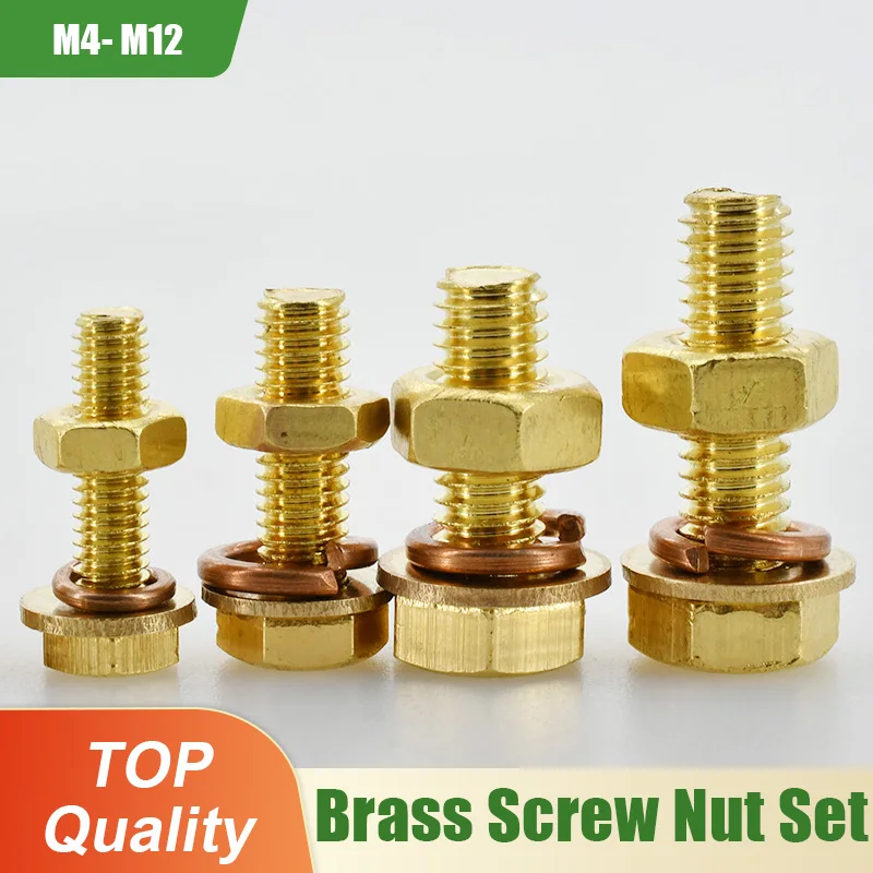 M4-m5-m6-m8-m10-m12-Messings-ch-rauben-mutter-s-tze-externe-Sechs-kant ...