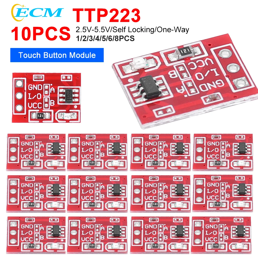 1-10PCS-Lot-NEW-TTP223-Touch-Button-Module-Capacitor-Type-Single ...