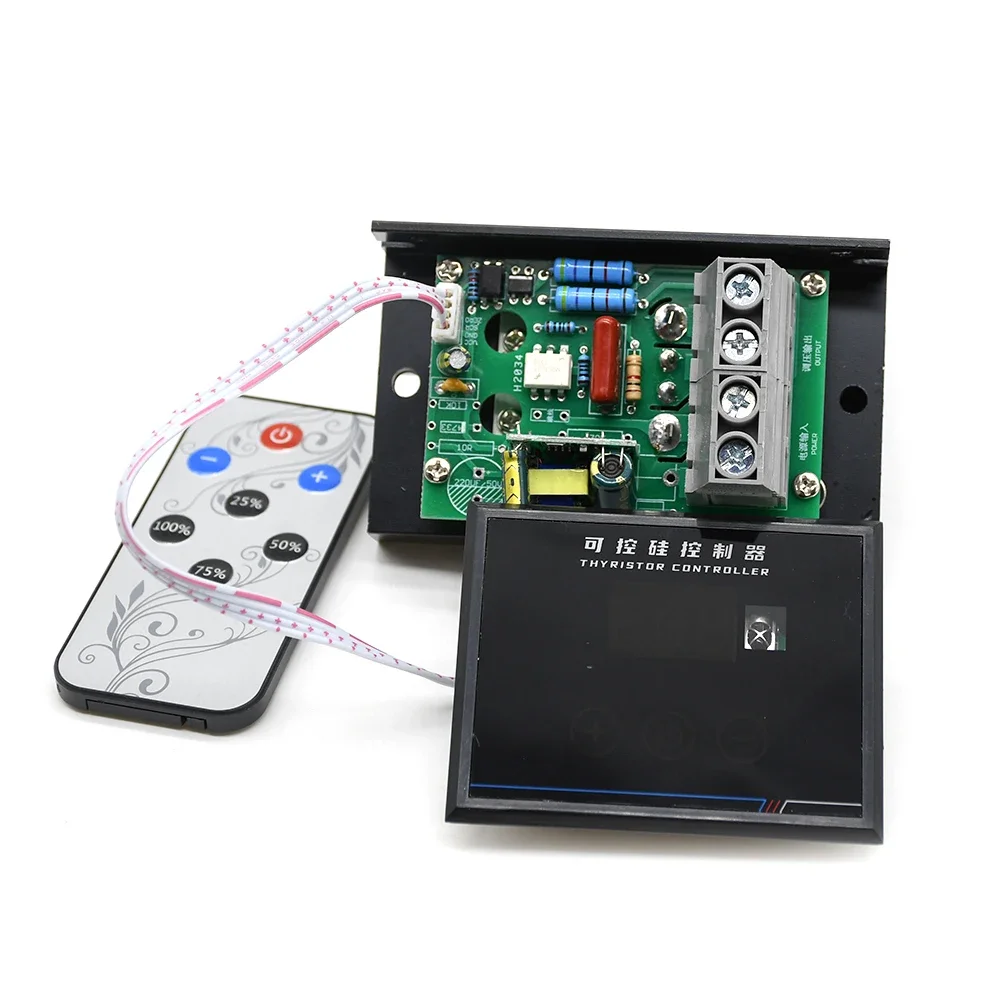 AC 220V 10KW 10000W Smart LCD Digital Display SCR Voltage Regulator ...