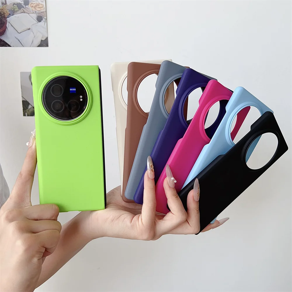 Candy-Solid-Color-Phone-Case-For-VIVO-X-Fold-3-Pro-PC-Hard-shell ...