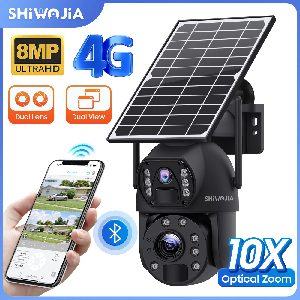 SHIWOJIA-4K-8MP-4G-Solar-Camera-10X-Optical-Zoom-Dual-Lens-Recording ...
