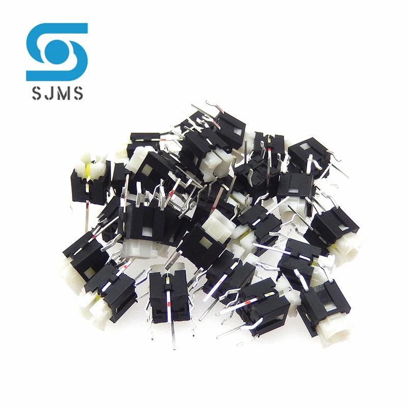 100Pcs 6*6*8.4Mm 6*6Mm Door Gat Reset Micro Drukknop Tactile Momentary ...