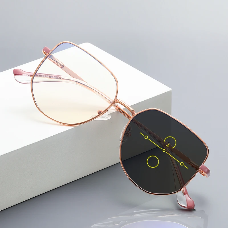 VICKI-Women-s-Large-Frame-Metal-Reading-Glasses-Anti-Blue-Light ...