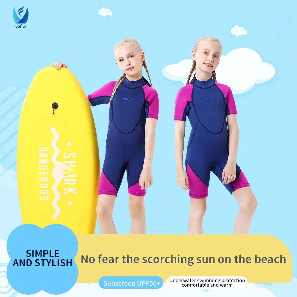 Dark Lightning Wetsuit Kids Dive Skin Suit - 1mm Full-Body Rash Guard ...