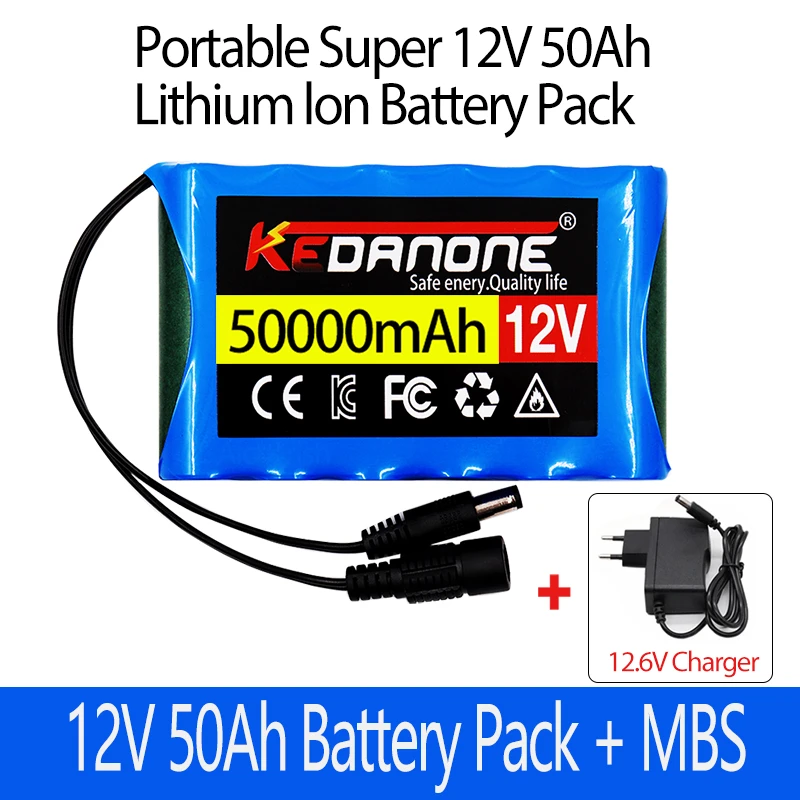 New Portable 3s2p 12v 50000mah Rechargeable Li-ion Battery, For Led ...