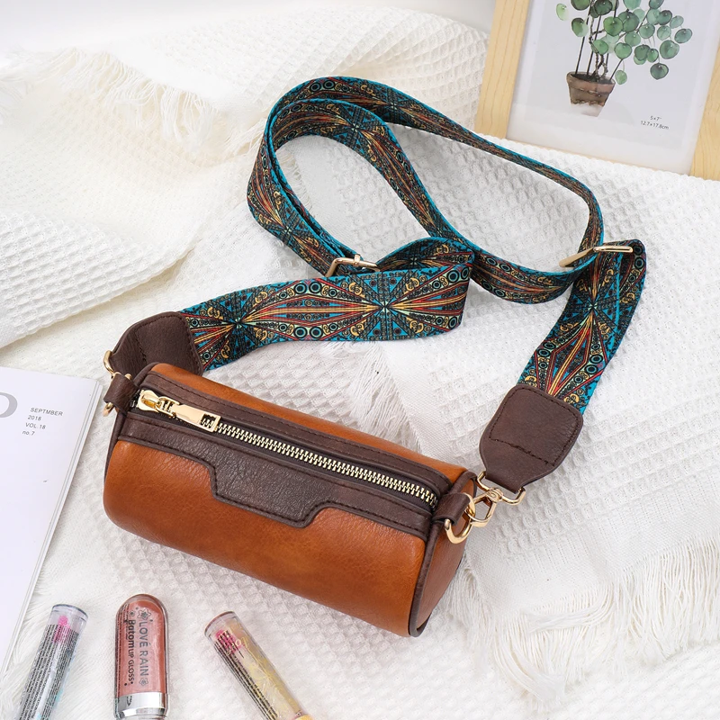 Wide-Strap-Women-Crossbody-Bags-Vintage-Solid-Color-PU-Leather-Ladies ...