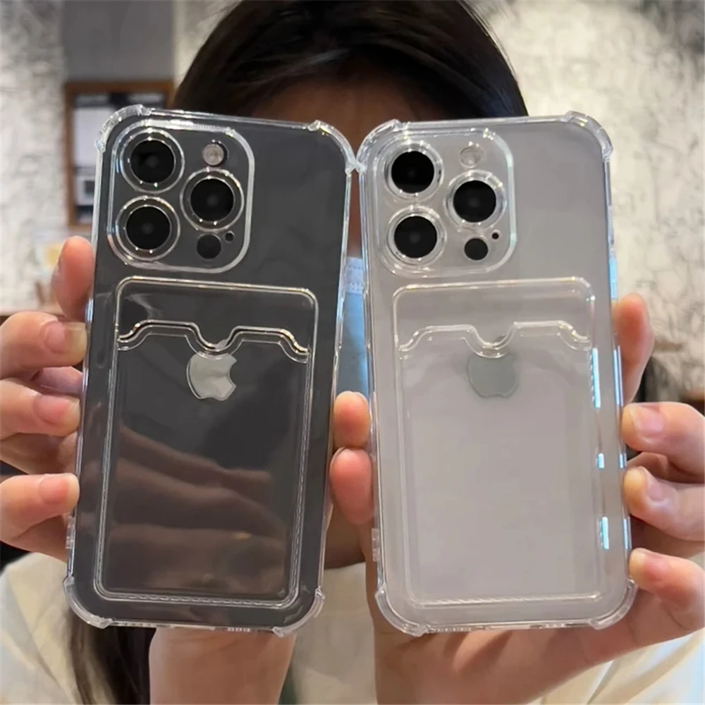 Luxury-Soft-Transparent-Card-Slot-Holder-Phone-Case-For-iPhone-15-14-11 ...