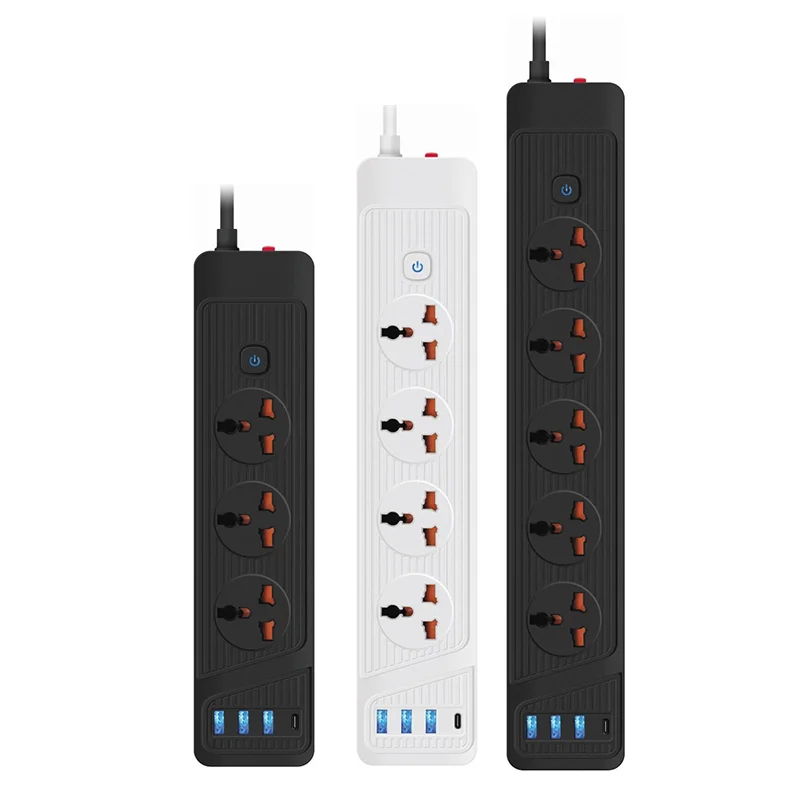 EU-Power-Strip-with-USB-Type-C-Port-2m-Extension-Cord-Overload ...