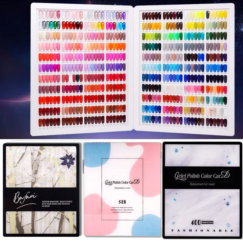 1 Set 528/400/300/200 Color Nail Art Display Book UV Gel Nail Polish ...