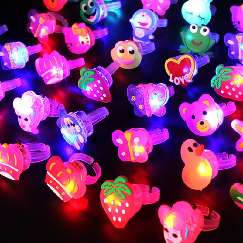 Kids-Luminous-Toys-Cartoon-Glowing-Finger-Rings-Shine-In-The-Dark-Light ...