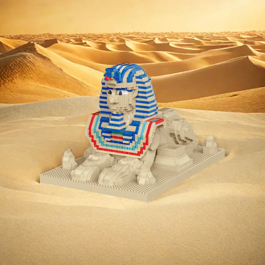 Sphinx-Model-Building-Micro-Mini-Bricks-Blocks-Set-DIY-Egypt-Statue ...