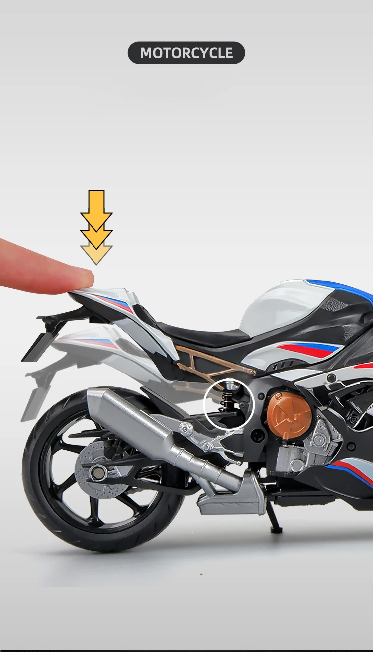 Couleur CBR1000RR avec boîte modèle de moto moulé sous pression, véhicule de Collection ...