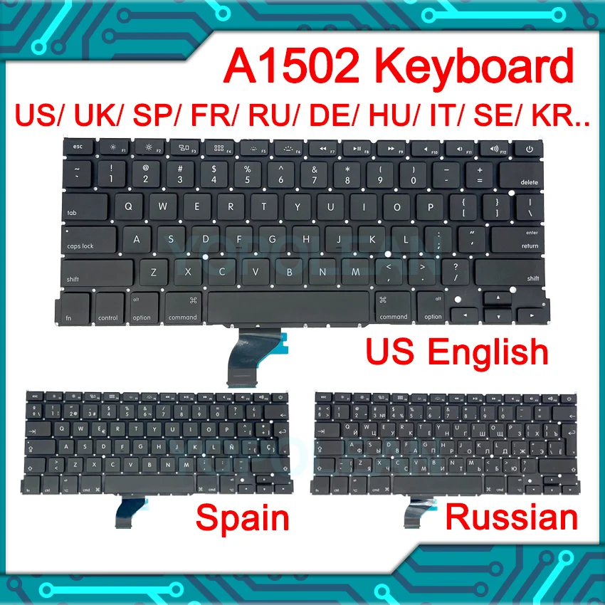 A1502-Keyboard-Replacement-For-Macbook-Pro-Retina-13-a1502-US-UK-French ...