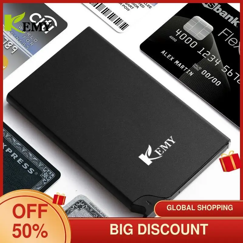 KEMY-Men-Business-Aluminum-Cash-ID-Card-Holder-RFID-Blocking-Slim-Metal ...