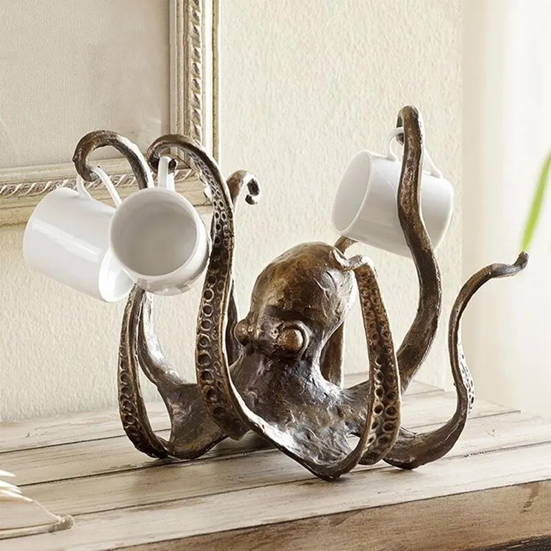 Octopus-Statue-Resin-Octopus-Sculpture-Crafts-Octopus-Mug-Holder-Fun ...