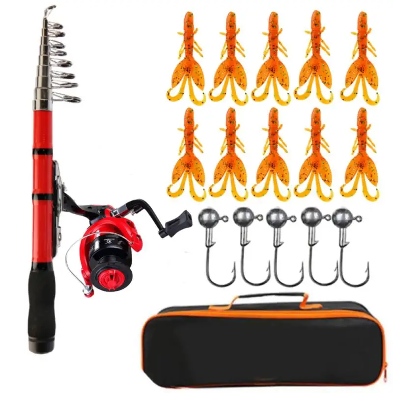 Fishing-Pole-Set-Full-Kits-With-Telescopic-Fishing-Rod-And-Spinning ...