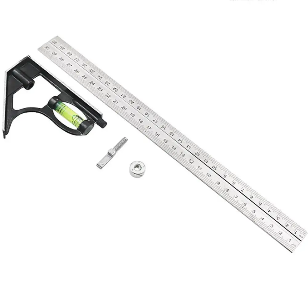 300mm-Angle-Ruler-Built-in-Spirit-Level-Multi-functional-Stainless ...
