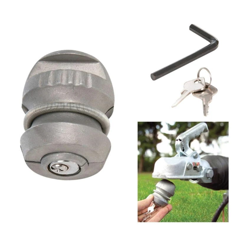 Anti-Theft Security Caravan Trailer Lock with 2 Keys Universal 50mm ...