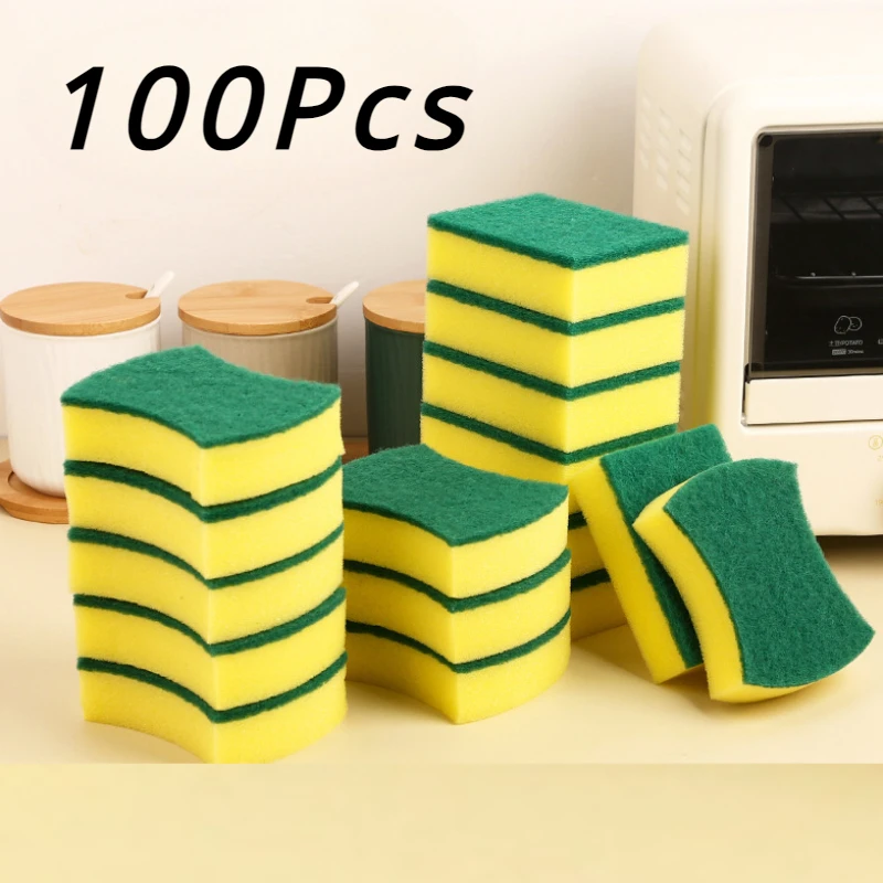 100-20pcs-Dishwashing-Sponge-Kitchen-Nano-Emery-Magic-Clean-Rub-Pot ...