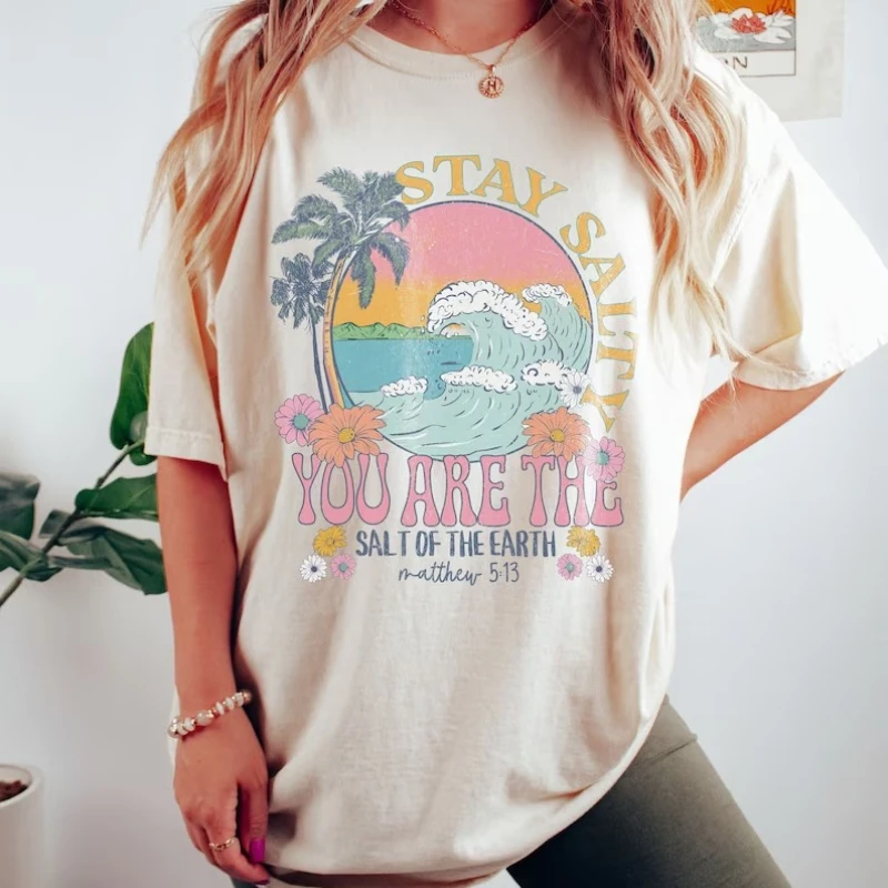 Camisetas-estampadas-de-Jes-s-Faith-para-mujer-camiseta-de-manga-corta-Retro-inspiradora-est ...