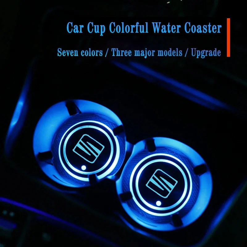 Car-Luminous-Water-Coaster-7-Colorful-Led-Atmosphere-Light-For-SEAT ...