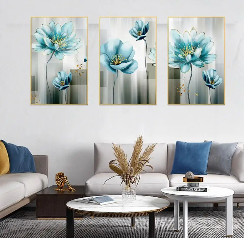 Blue Flower Canvas Painting