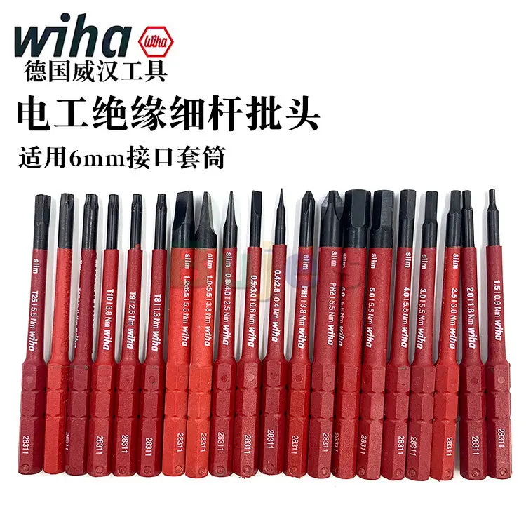 WIHA-2831-Series-SlimBit-SlimVario-VDE-SoftFinish-Replacement-Slim-Bits ...