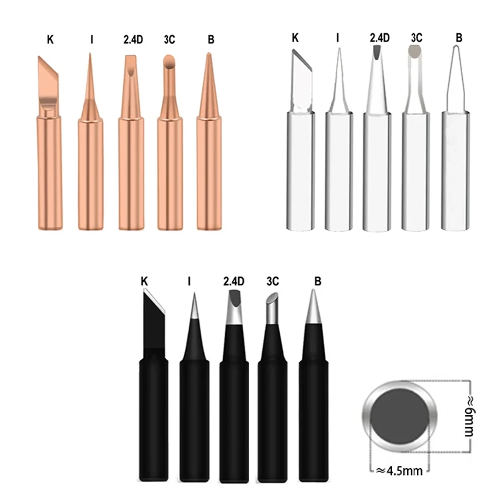 5Pcs-900M-Solder-Iron-Station-Tool-Sharp-Soldering-Iron-Head-Set-Inside ...