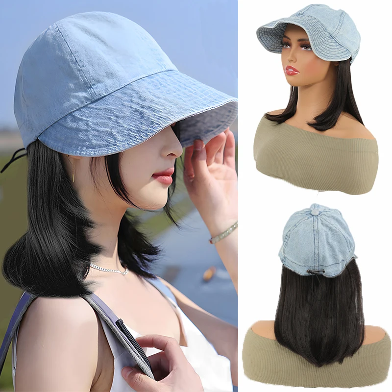 Fisherman-Cap-Synthetic-Wigs-Washed-Cowboy-Portable-Wide-Brim-Sun ...