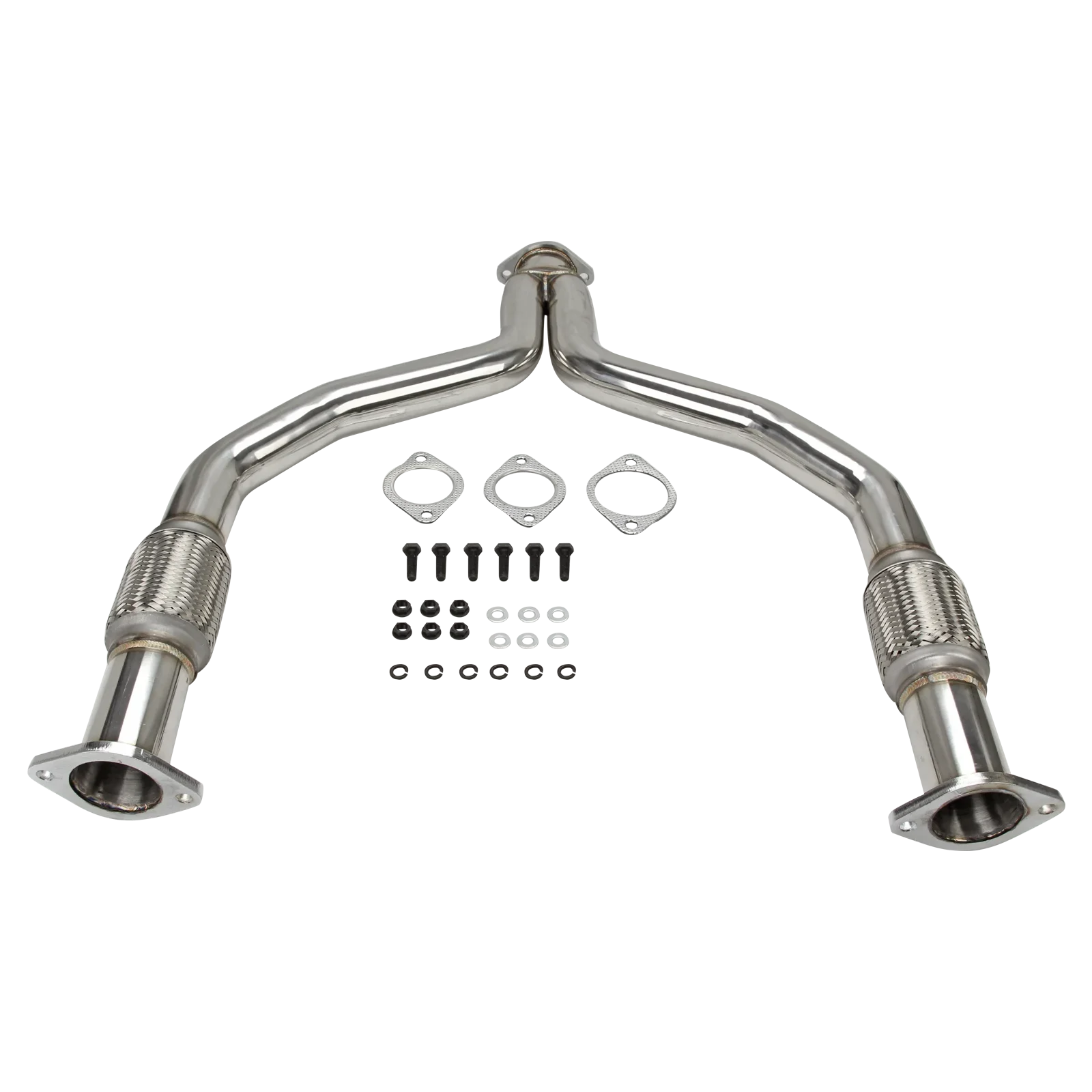 Stainless Steel X/Y-Pipe/Downpipe Exhaust Flex Piping For 370Z Z34/G37 ...