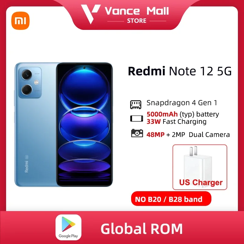 Xiaomi-Smartphone-Redmi-Note-12-5G-ROM-Global-pantalla-dorada-de-6-67 ...