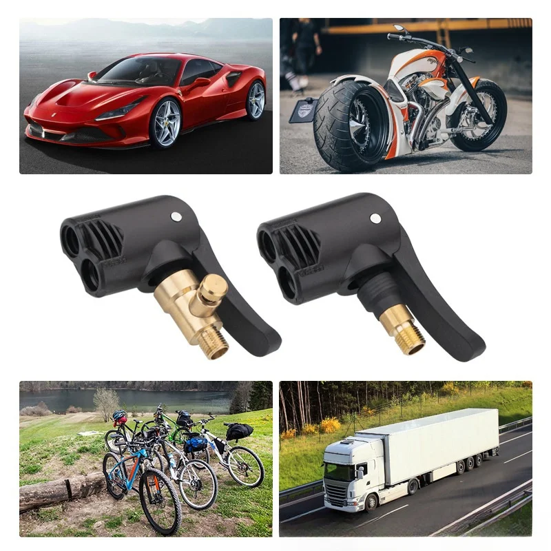 Bicycle-Pump-Nozzle-Hose-Adapter-Dual-Head-Pumping-Parts-Service ...