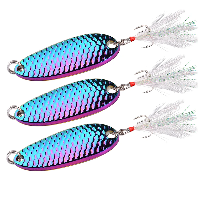 1pcs Metal 1.5-20g Colorful Fishing Lures Wobbler Spinner Bait Spoon ...