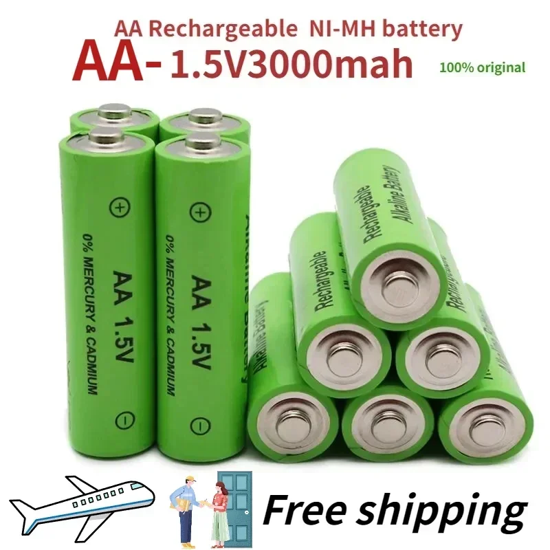 1-60pcs-NEW-AA-Battery-3000-MAh-Rechargeable-Battery-NI-MH-1-5-V-AA ...