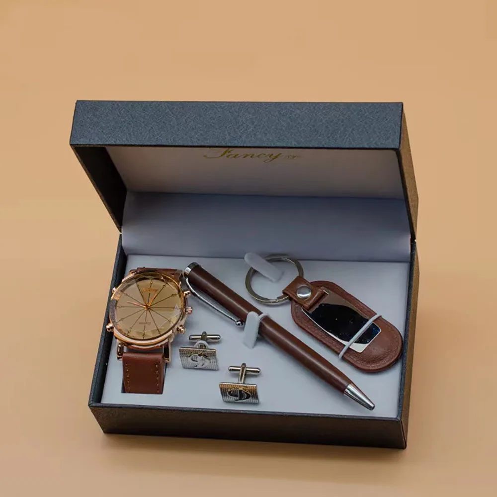 Man-Watch-Gift-Set-With-High-Quality-Box-Luxury-Quartz-WristWatch ...