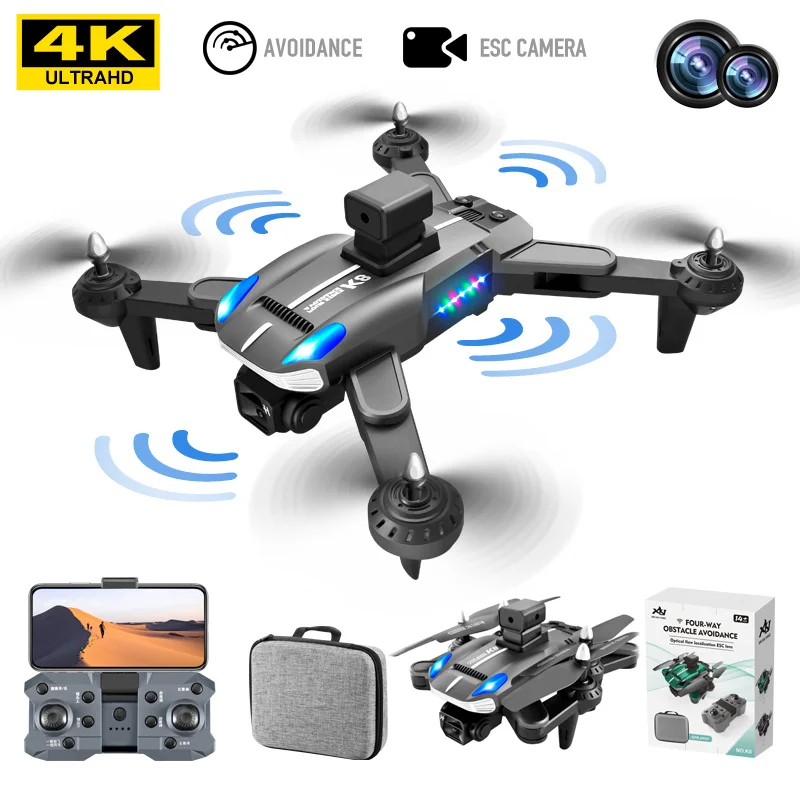 2022 New K8 Drone 4k Professional Hd Esc Dual Camera Obstacle Avoidance Optical Flow Positioning ...
