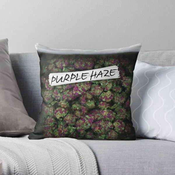 My-Kush-Weed-Purple-Haze-Cannabis-Design-BhrSoft-Decorative-Throw ...