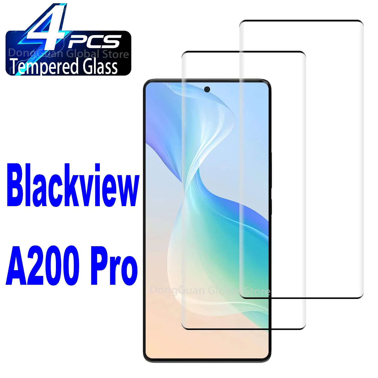 1-4Pcs-3D-Tempered-Glass-For-Blackview-A200-Pro-Screen-Protector-Glass ...
