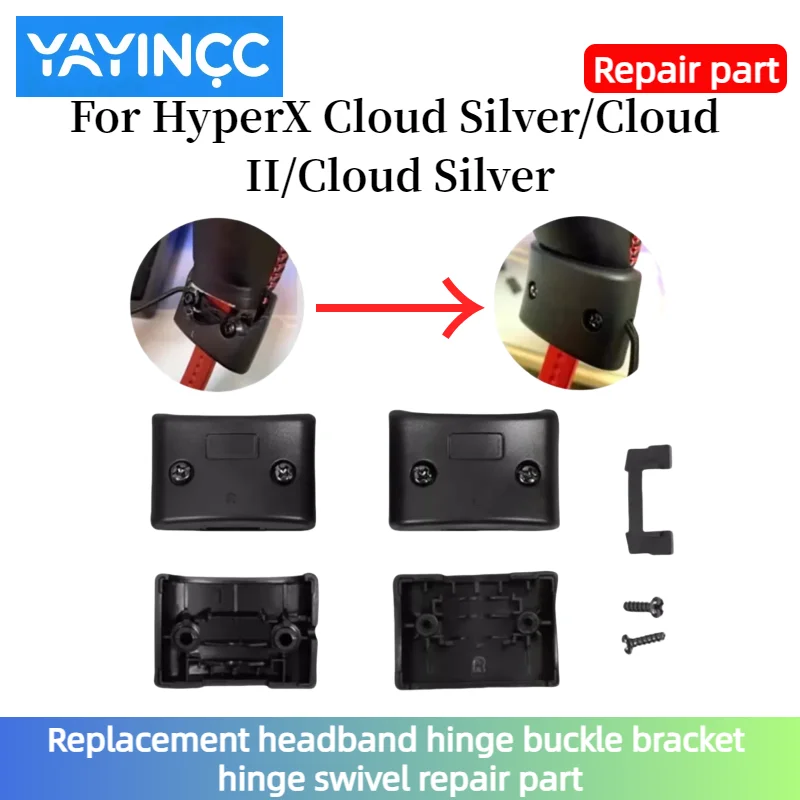 YAYINCC Headband Hinge Buckle Repair Parts For HyperX Cloud Silver ...