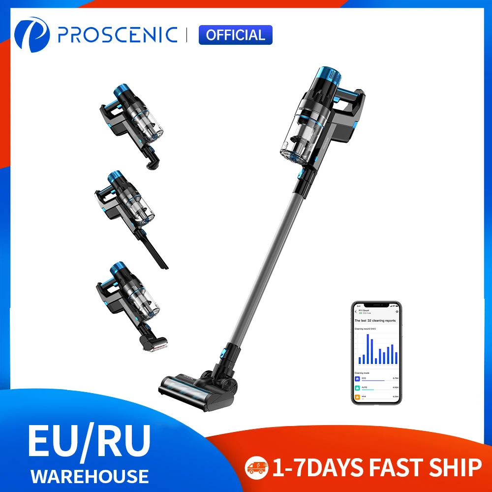 Proscenic P11 Smart Aspirador Escoba sin Cable,Succión Potente 30000Pa ...