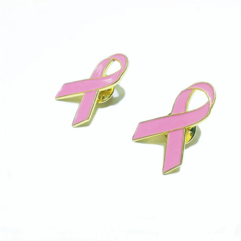 10Pcs-Fashion-Brooch-Pink-Ribbon-Breast-Cancer-Awareness-Enamel-Brooch ...