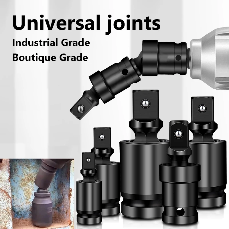 Swivel Knuckle Joint,Wobble Retractable Socket Adapter 1/4",3/8",1/2",3 ...